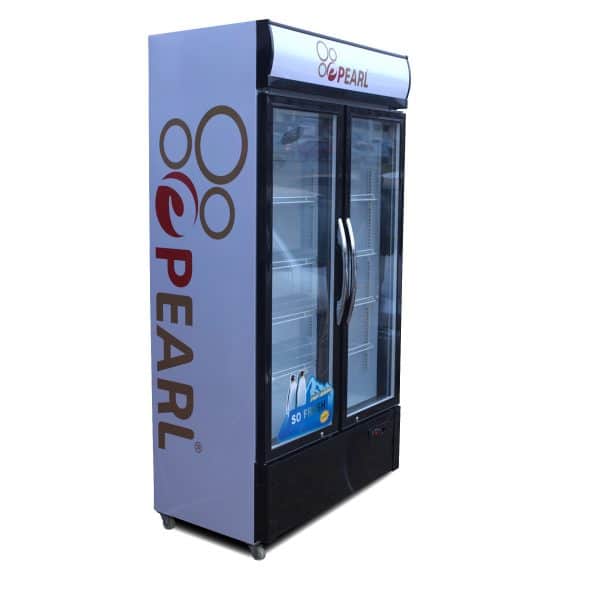 Pearl 610Liters Double Door Display Fridge / Beverage Cooler PVC-730-2B ...