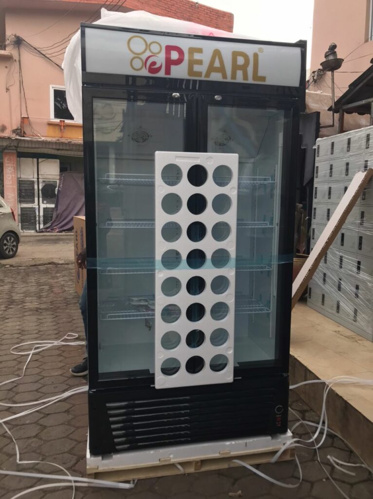 Pearl 610Liters Double Door Display Fridge / Beverage Cooler PVC-730-2B ...