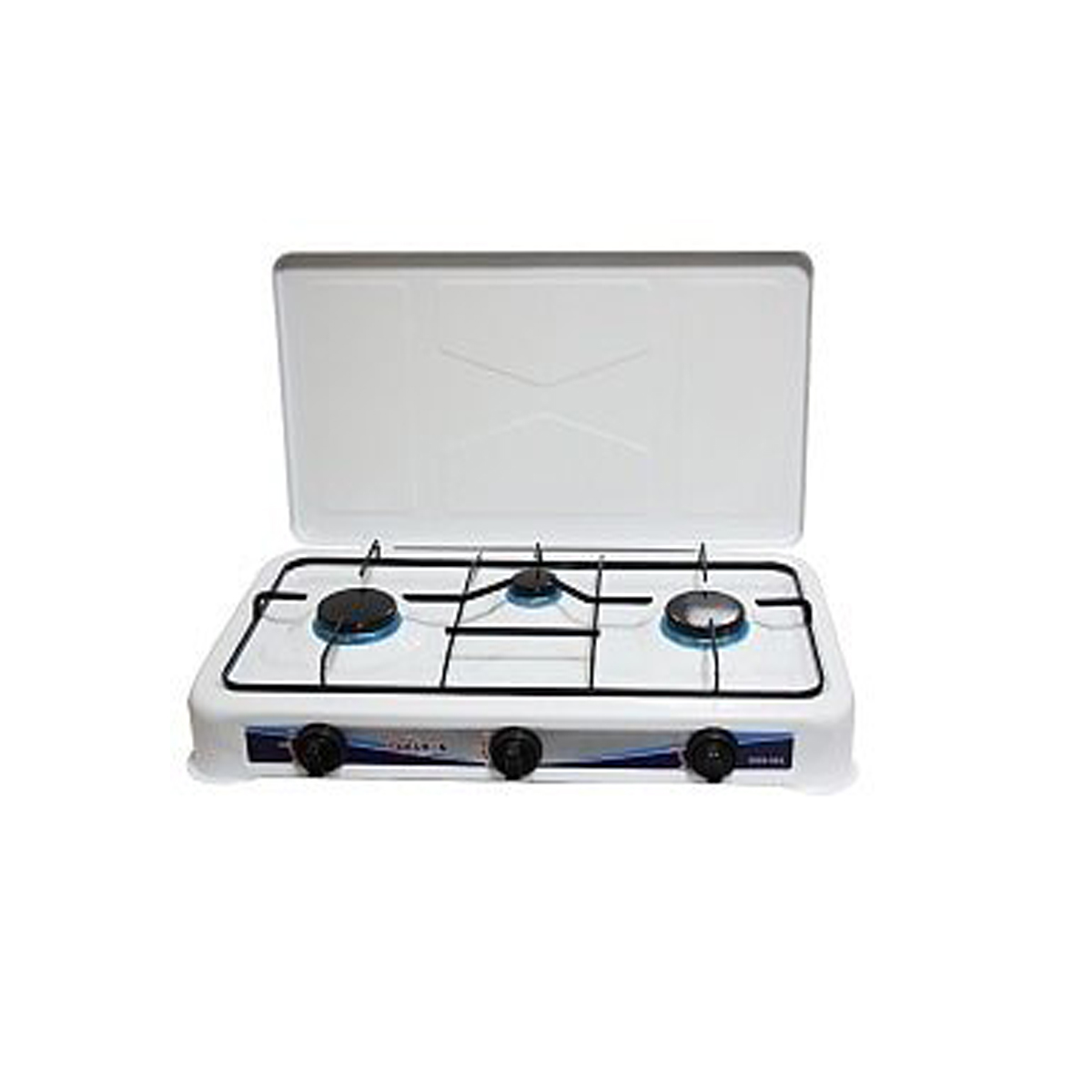 Delron 3 Burner Table top Enamel Stove White - Goodluck Africa