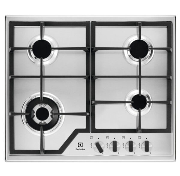 Electrolux 60cm 4 Burner Gas Hob Stainless Steel KGS6436X - Goodluck Africa