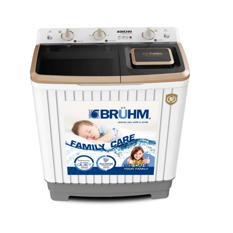 Bruhm 7kg Twin Tub Top Load Washing Machine BWT-070G - Goodluck Africa