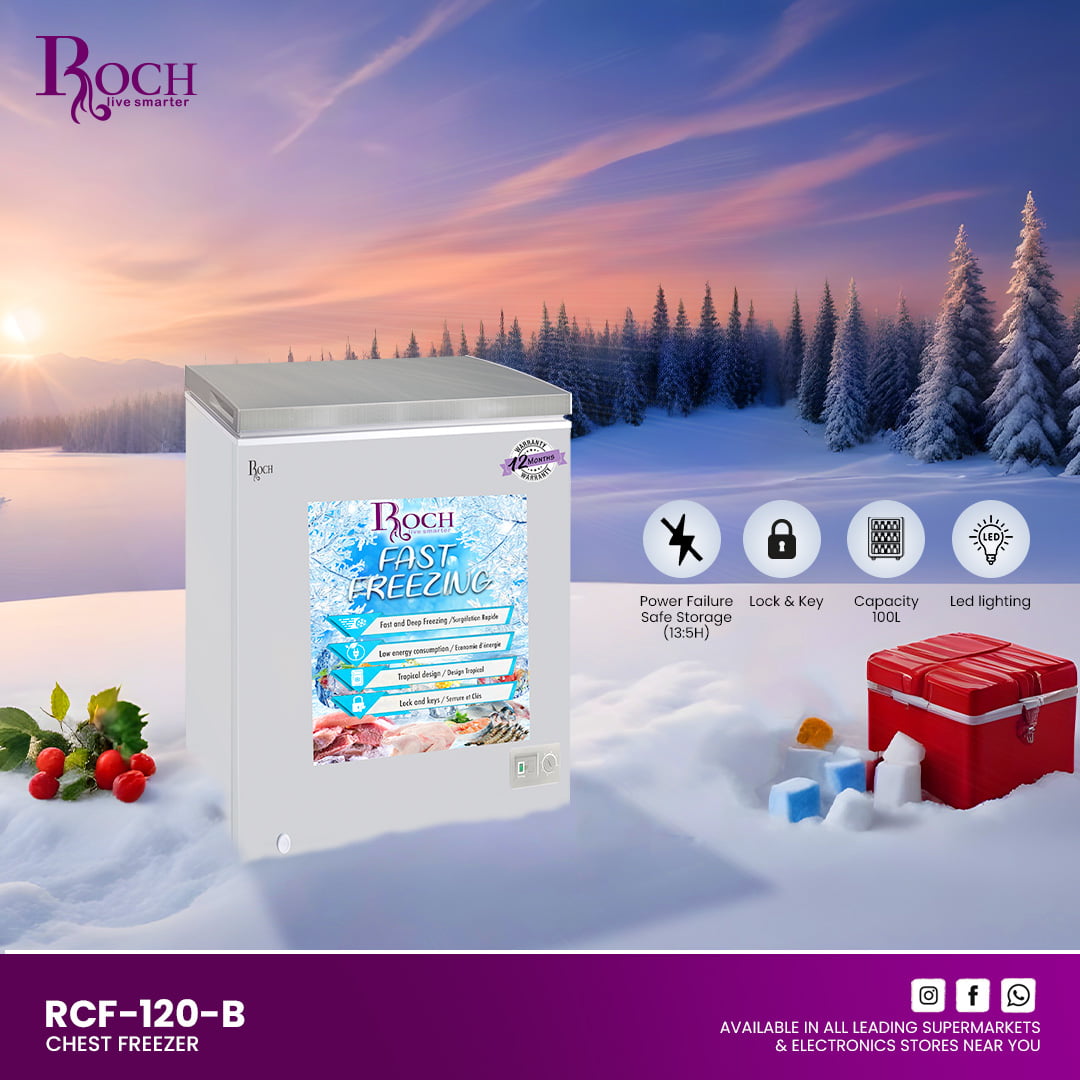 ROCH Chest Freezer 100 L (RCF-120-B) - Goodluck Africa